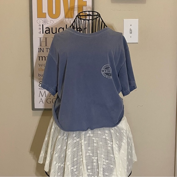 Comfort Colors | Tops | Comfort Colors Blue Crop Top | Poshmark